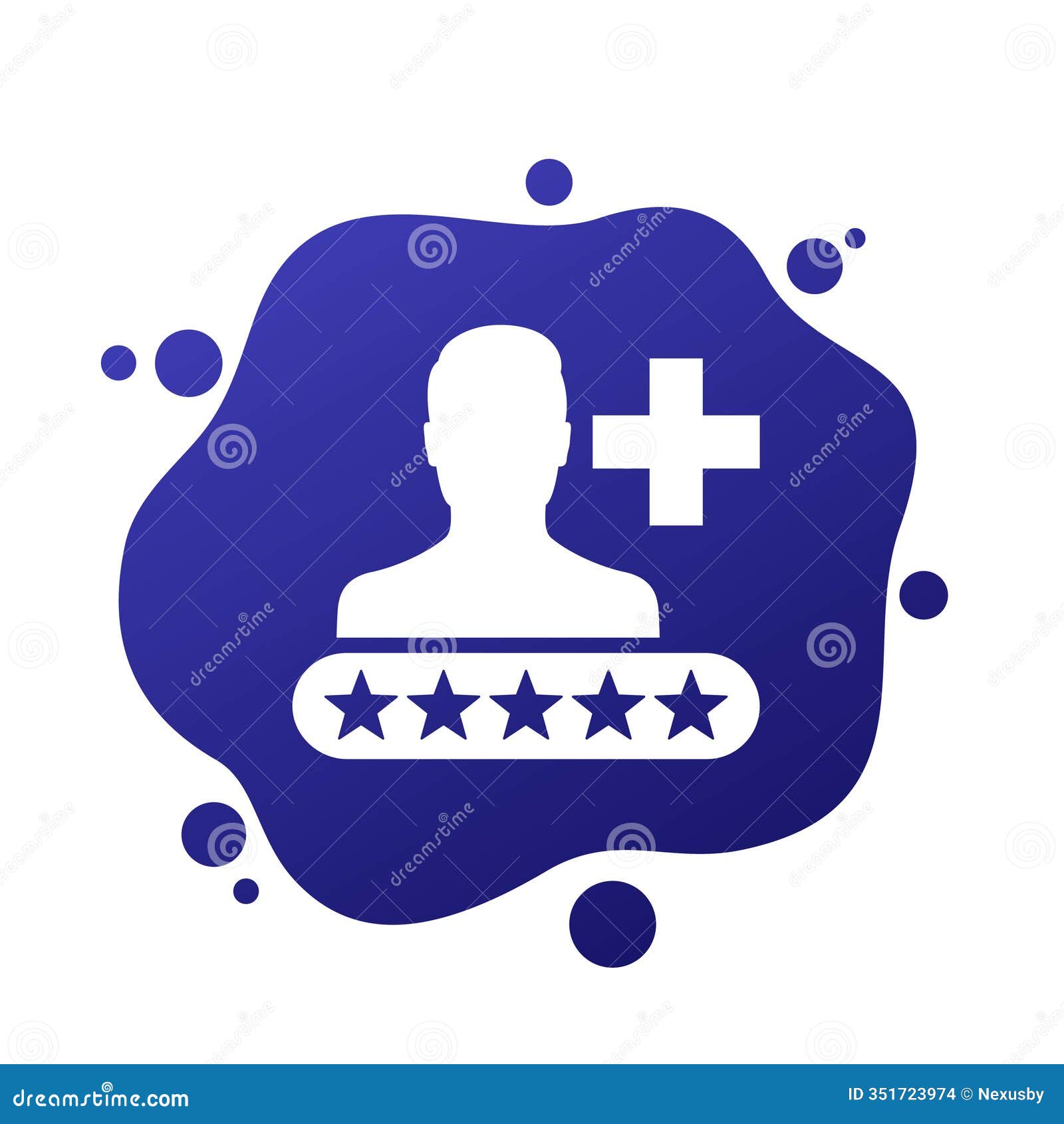 Satisfaction Icon Vector With Star Female User Person Profile Avatar ...