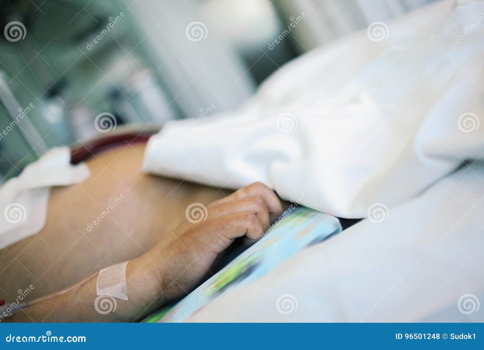 Patient in Serious Condition in the Intensive Therapy Department Stock ...