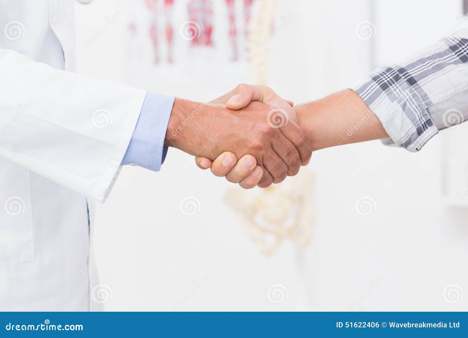 Patient Shaking Hands with Doctor Stock Photo - Image of caucasian ...