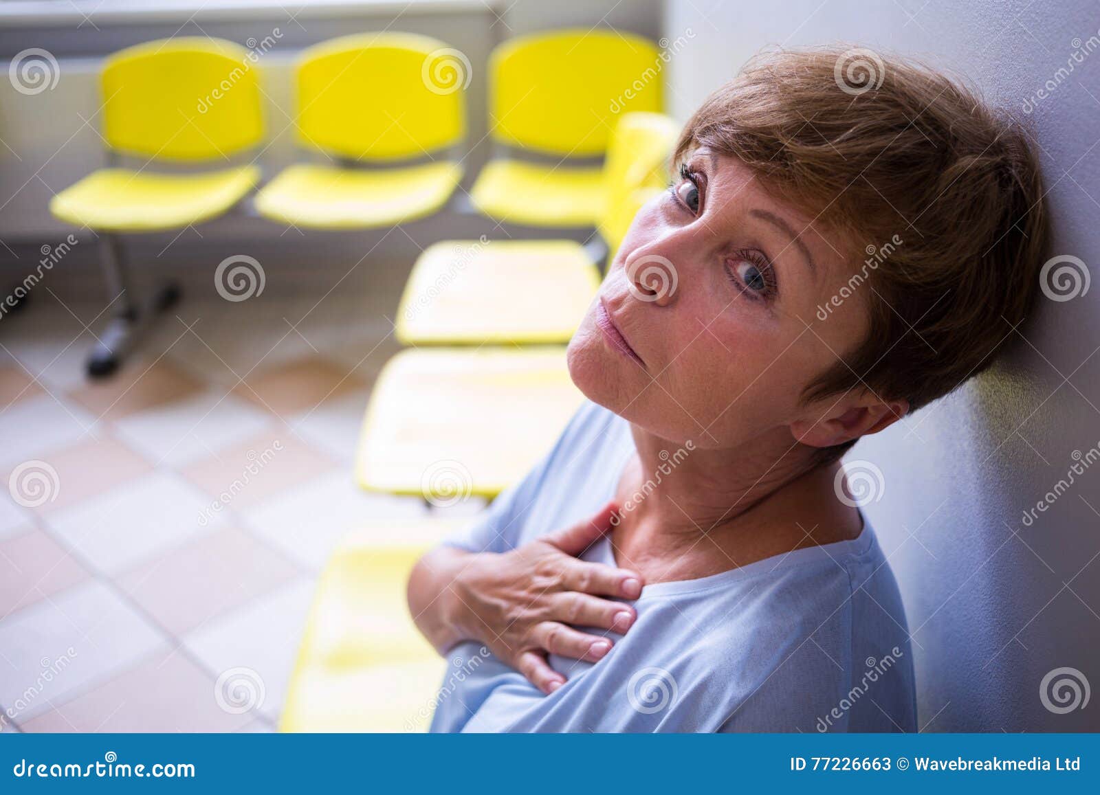 Patient Sitting in a Waiting Room Stock Image - Image of indoors ...