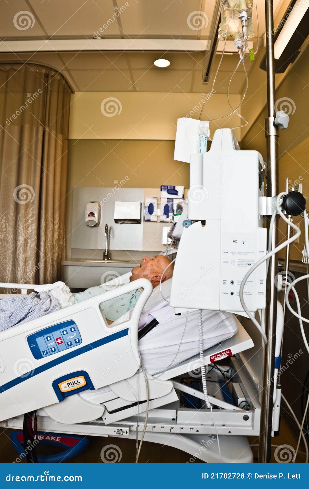 Patient Sleeping On The Bed Royalty-Free Stock Image | CartoonDealer ...