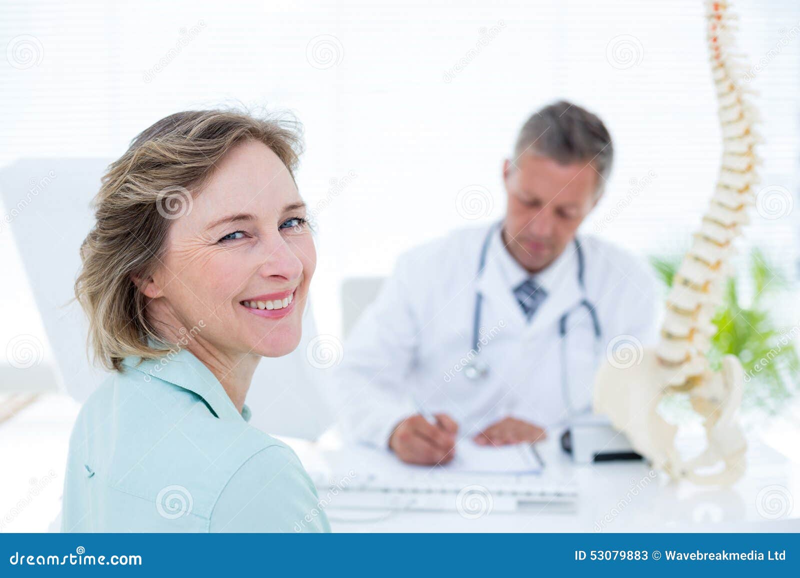 Patient smiling at camera stock image. Image of adult - 53079883