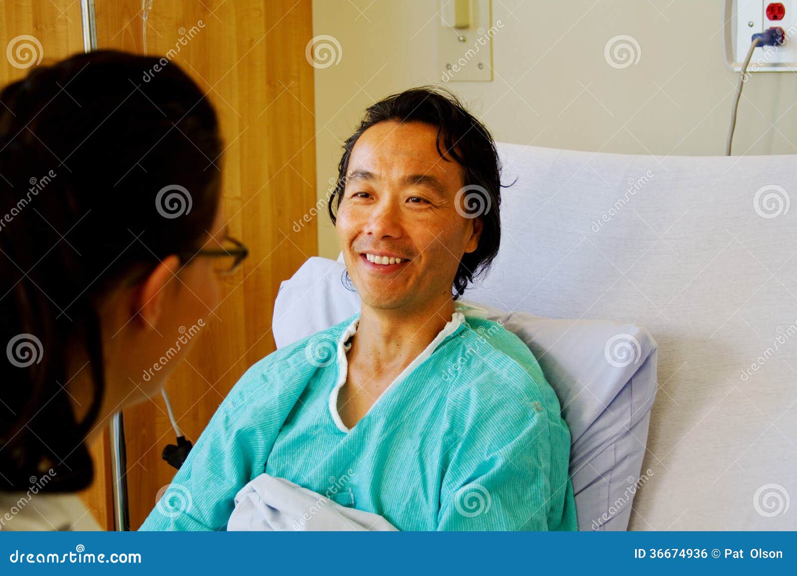 Patient smiling with nurse stock photo. Image of health - 36674936