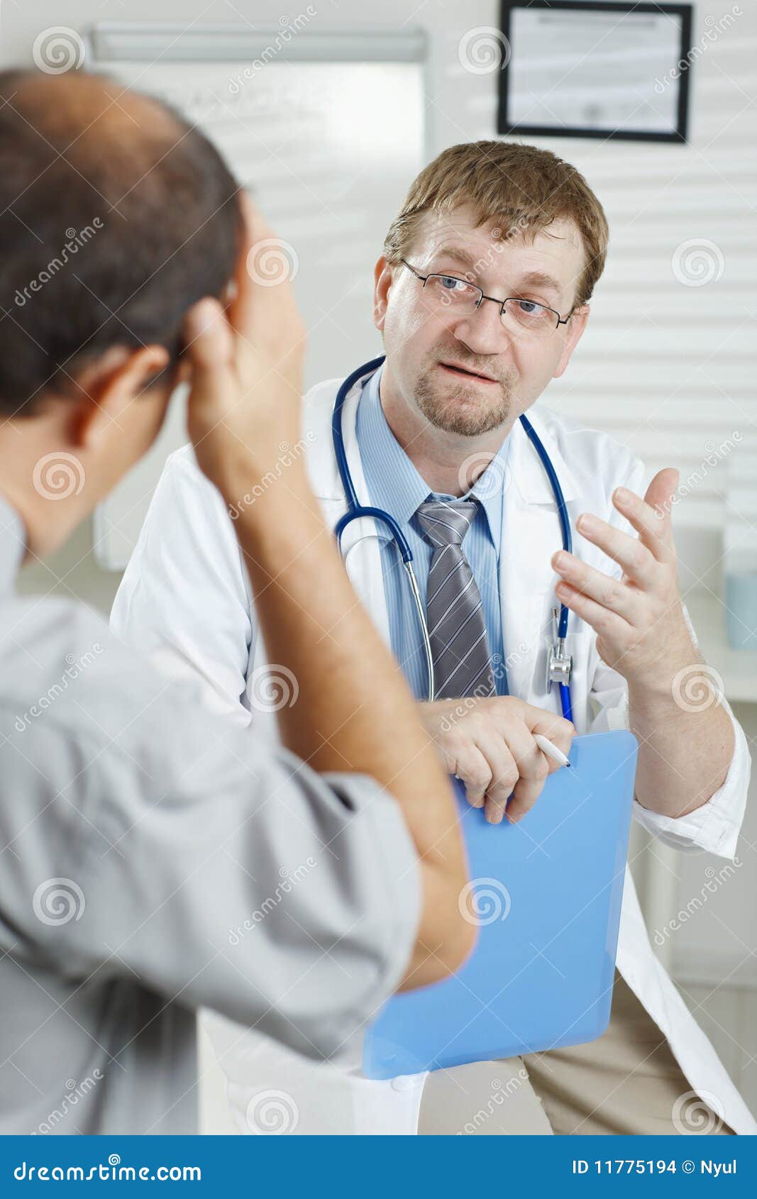 Patient Telling Symptoms To Doctor Stock Photo - Image of exam, health ...