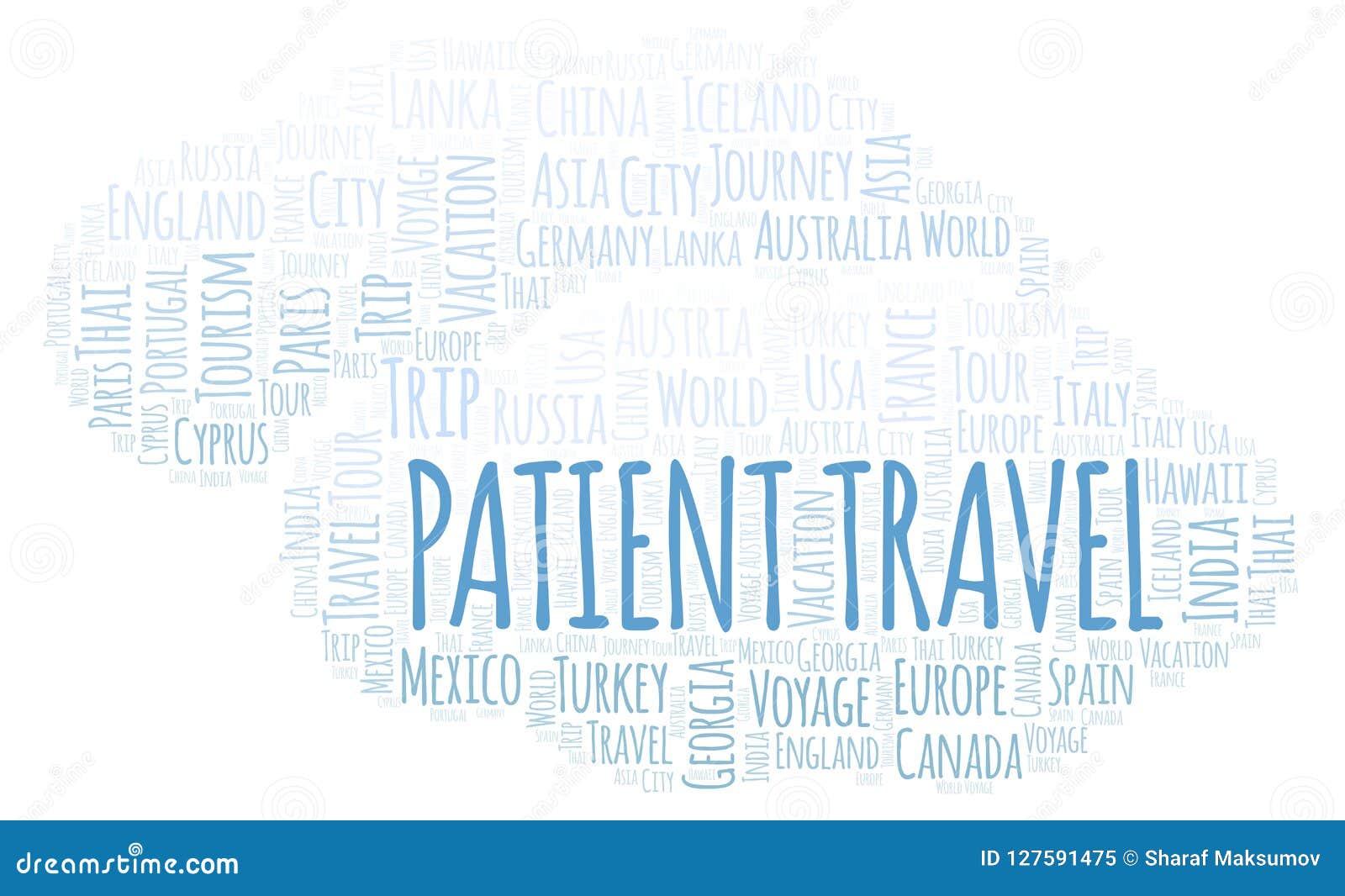 Patient Travel word cloud. stock illustration. Illustration of tagcloud ...