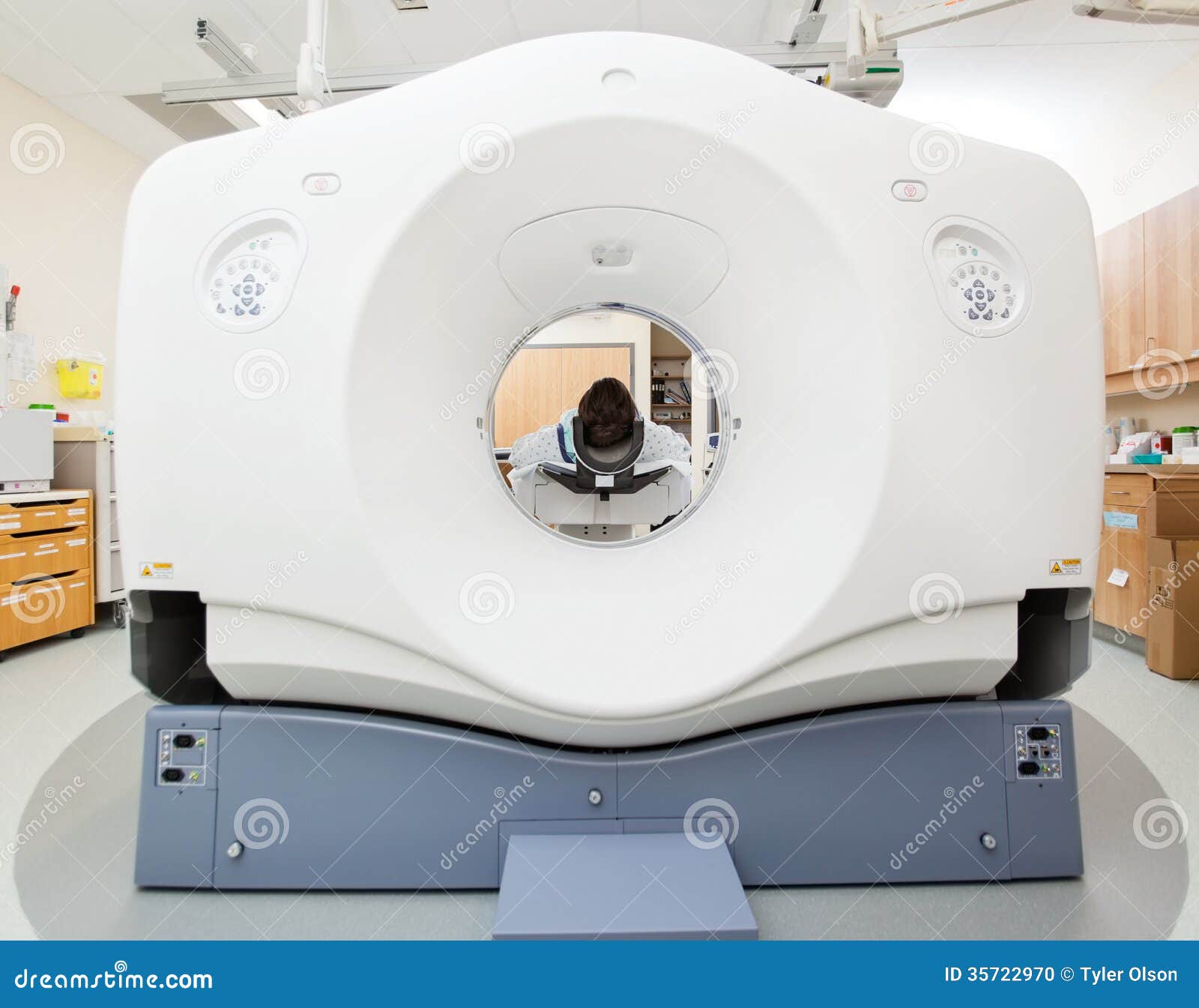 Patient Undergoing CT Scan Test Stock Photo - Image of medicine ...