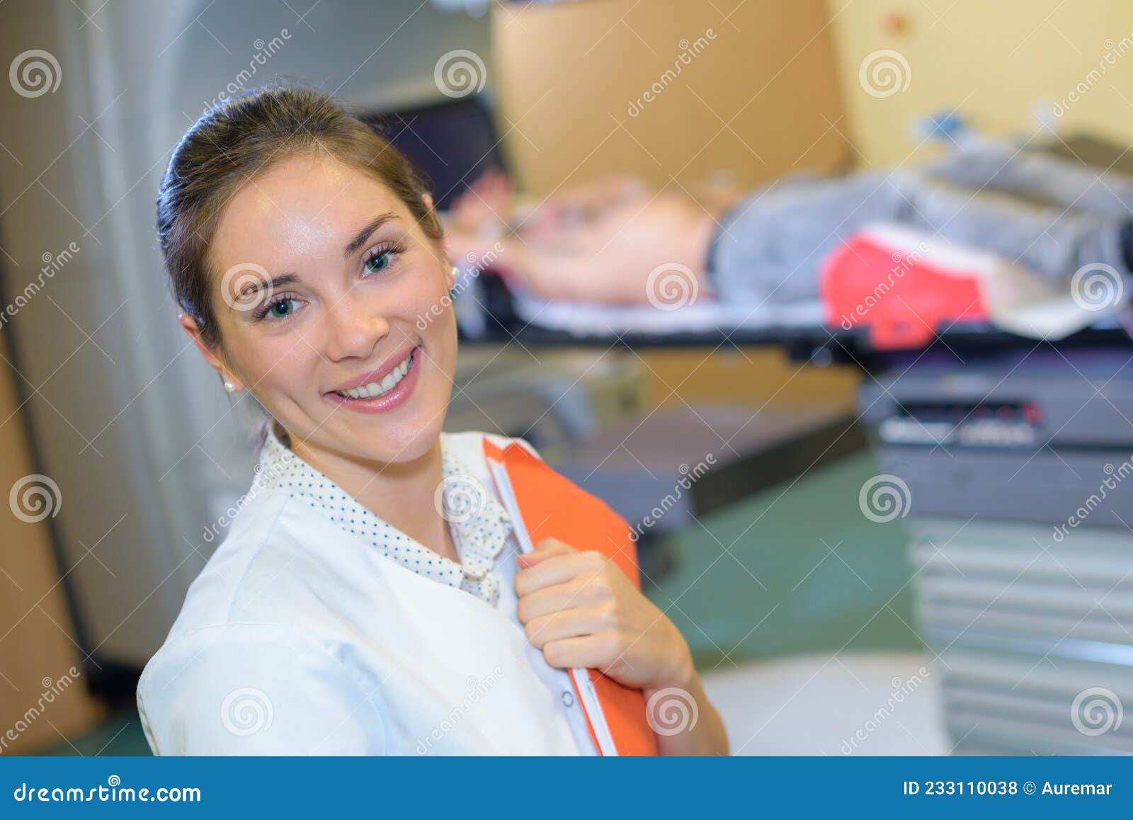 Patient Undergoing Medical Examination Stock Photo - Image of female ...