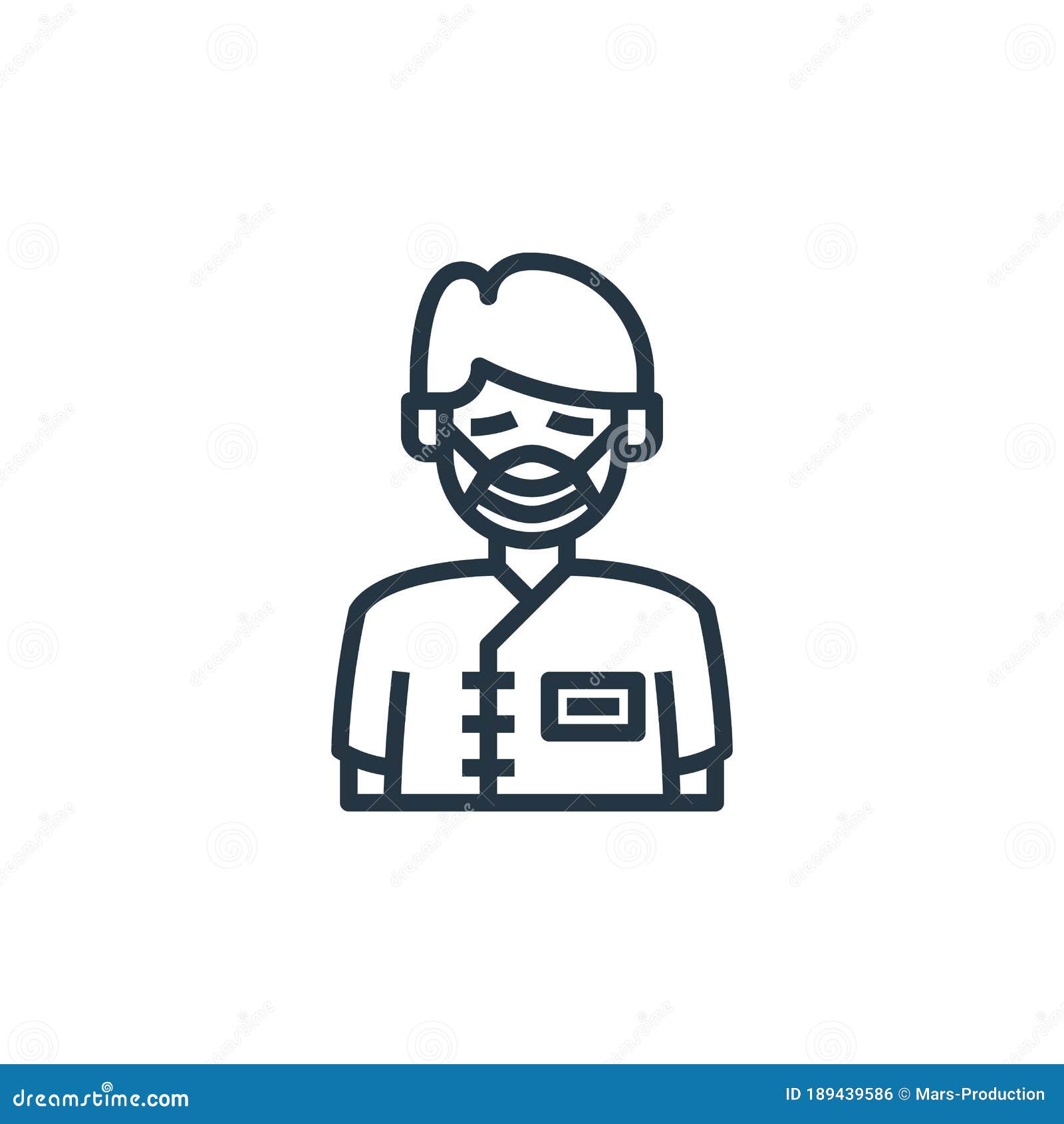 Patient Vector Icon Isolated on White Background. Outline, Thin Line ...