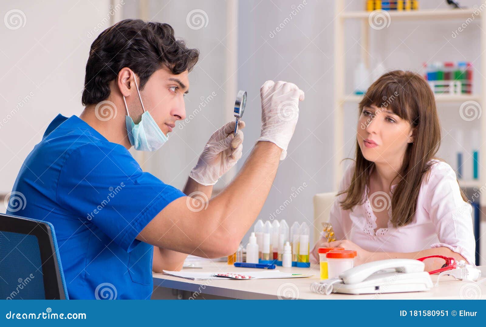 Patient Visiting Doctor for Urine Test Stock Image - Image of kidney ...