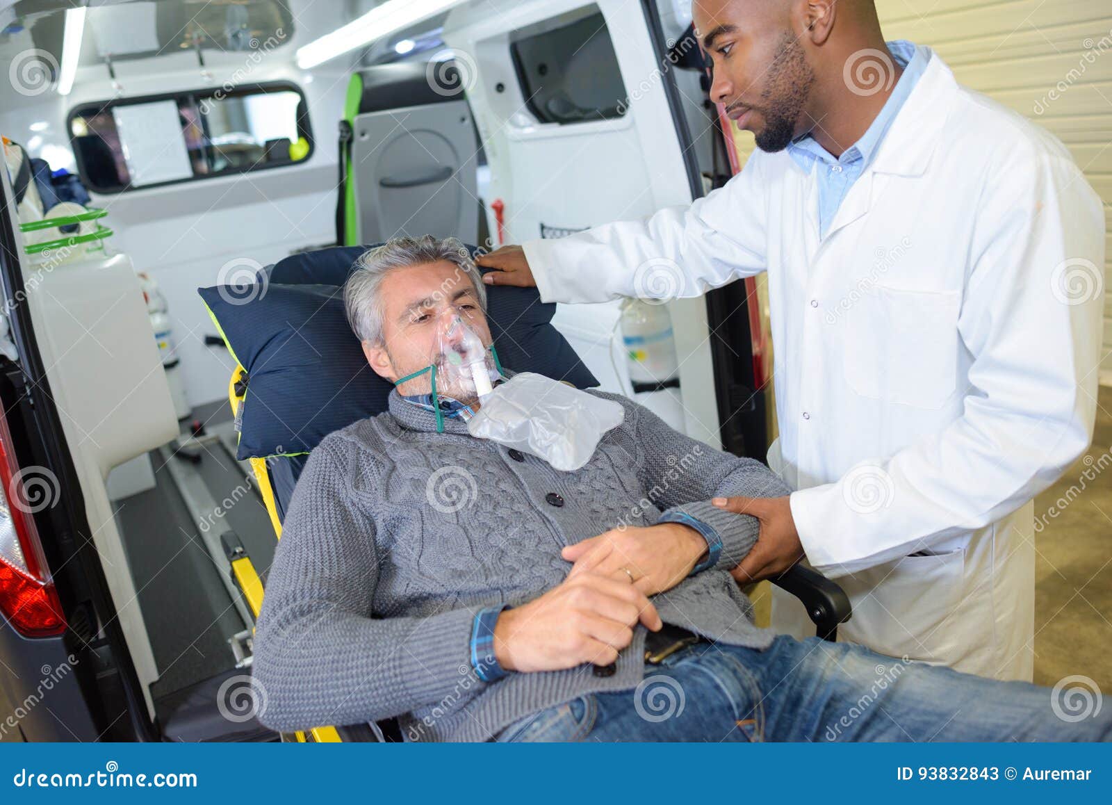 Patient Wearing Oxygen Mask Stock Image - Image of organization ...