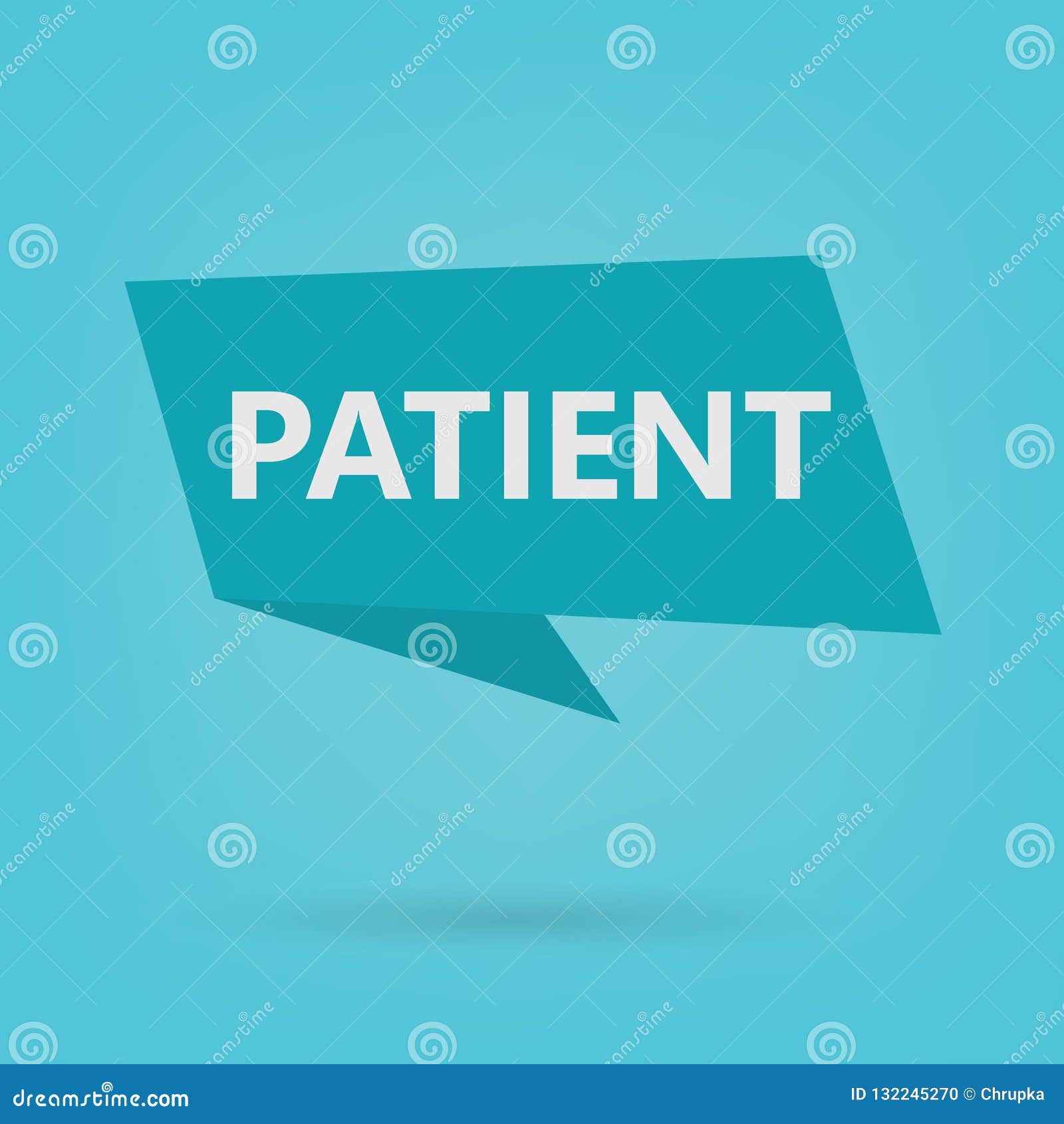 Patient word on a sticker stock vector. Illustration of vector - 132245270
