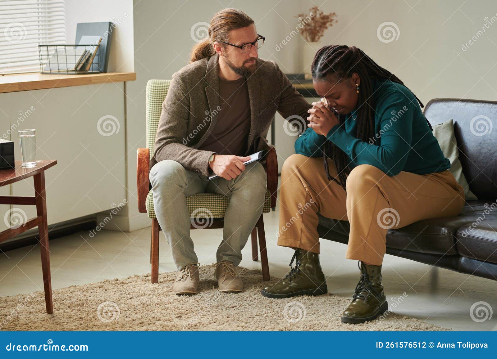 Patient Worrying about Her Problems Stock Photo - Image of psychiatrist ...
