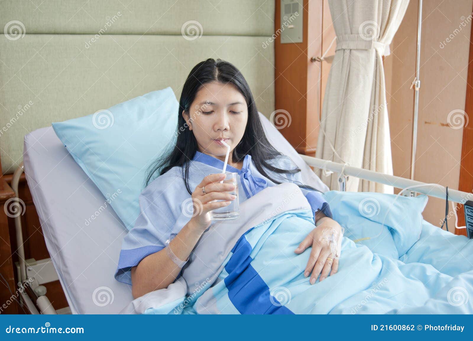 Patients drinking water. stock photo. Image of hospital - 21600862