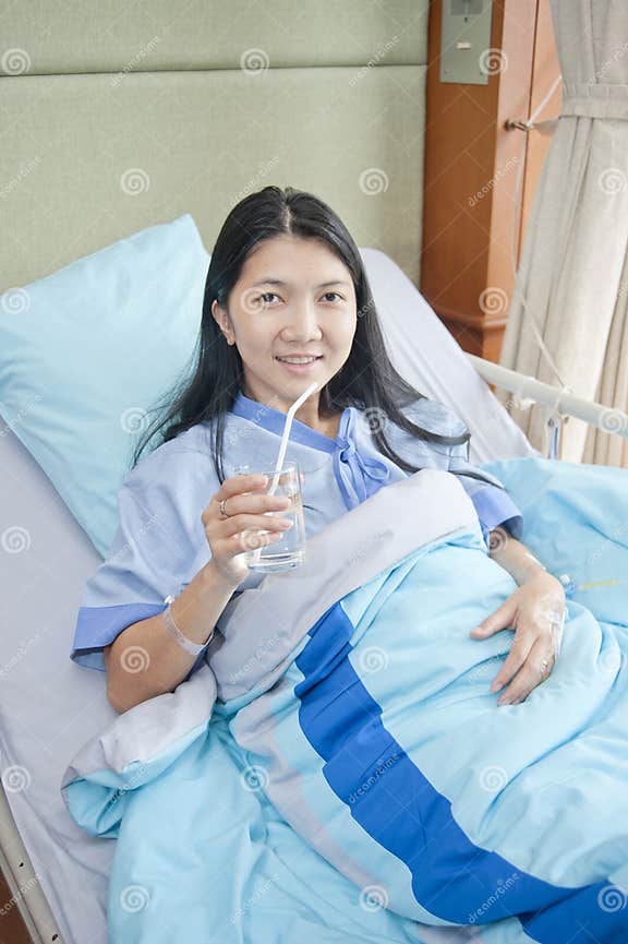 Patients drinking water. stock image. Image of medicine - 21600911