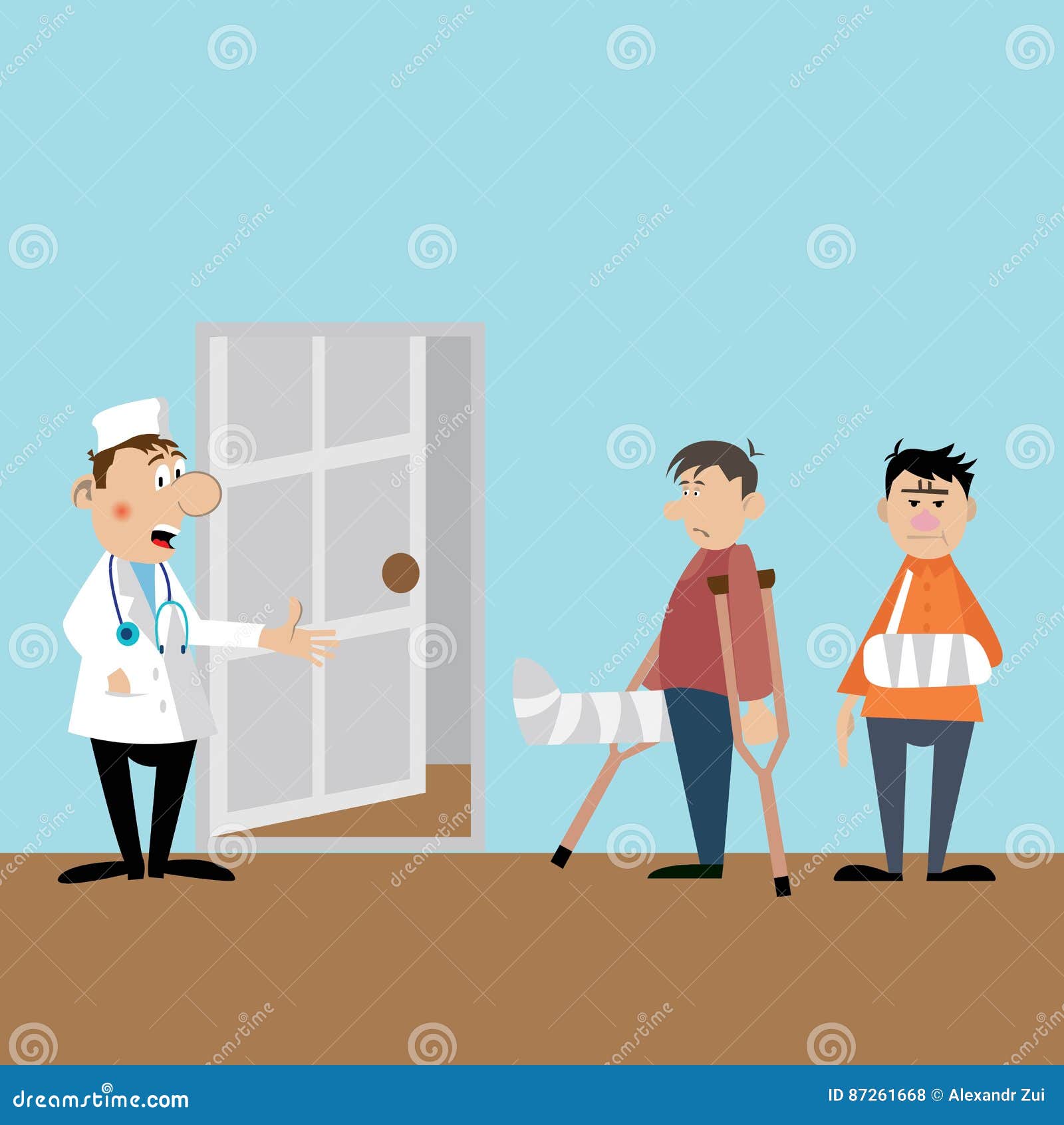 Patients on Reception To the Doctor Stock Vector - Illustration of ...