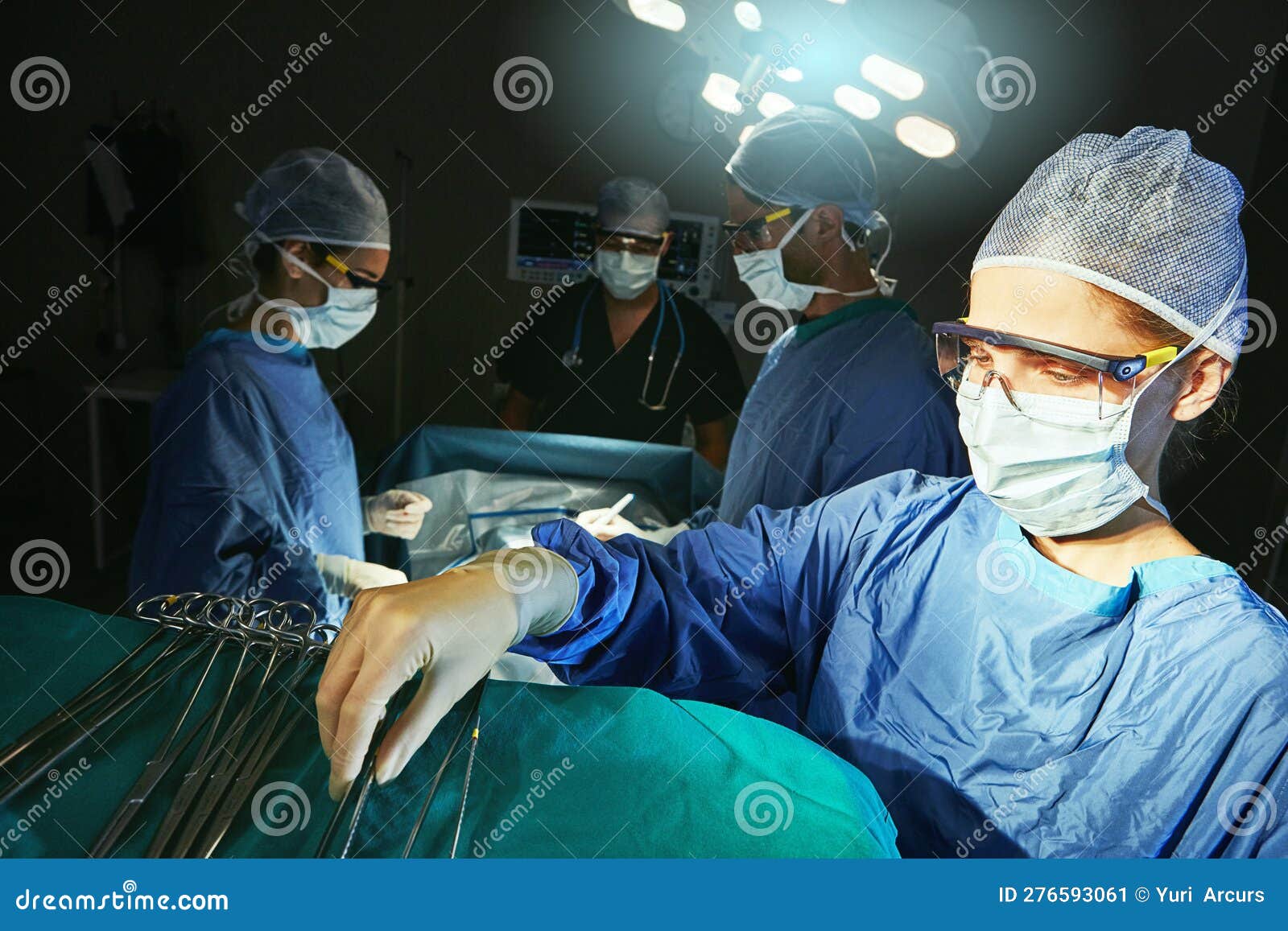 The Patients Surgery is in Skilled Hands. Surgeons in an Operating Room ...