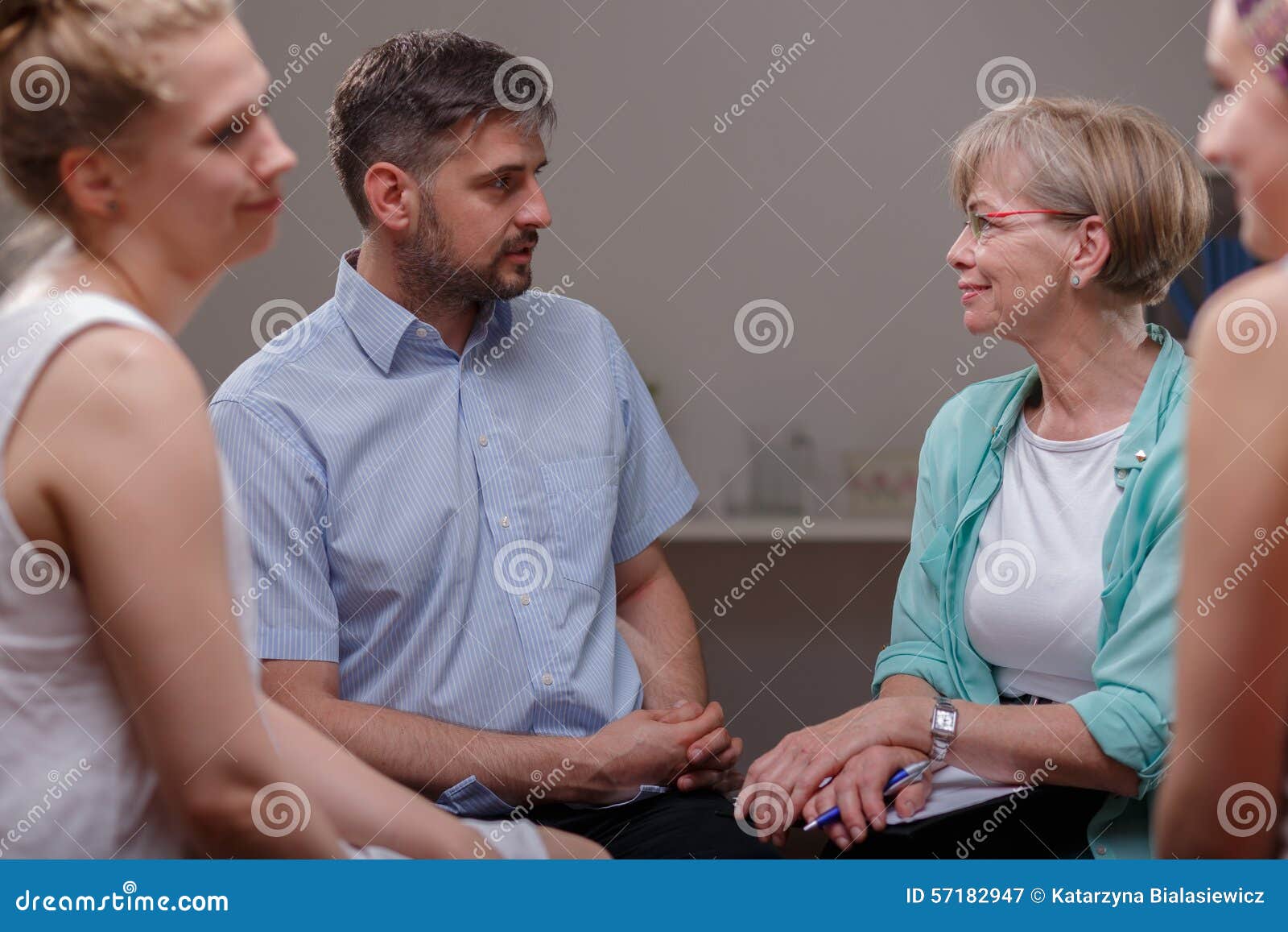 Patients Talking with Psychologist Stock Image - Image of mental ...