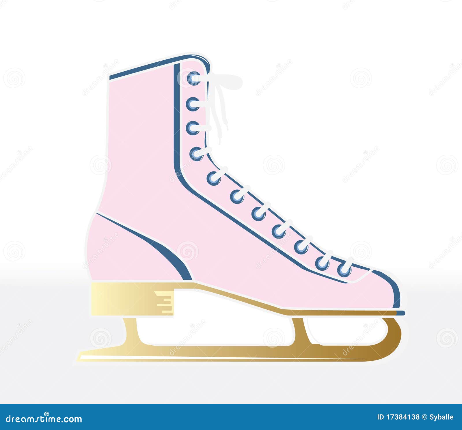 Patim cor-de-rosa ilustração do vetor. Ilustração de esporte - 17384138