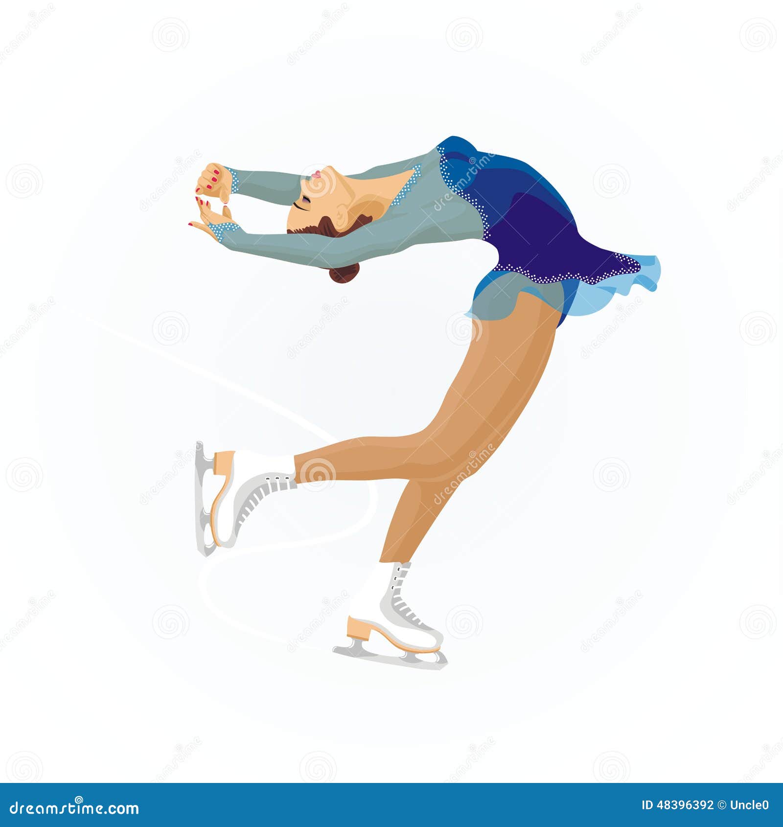 Patinaje artístico ilustración del vector. Ilustración de invierno ...