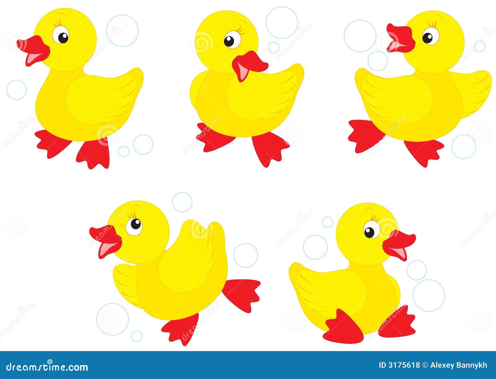 Patinhos ilustração do vetor. Ilustração de caricature - 3175618