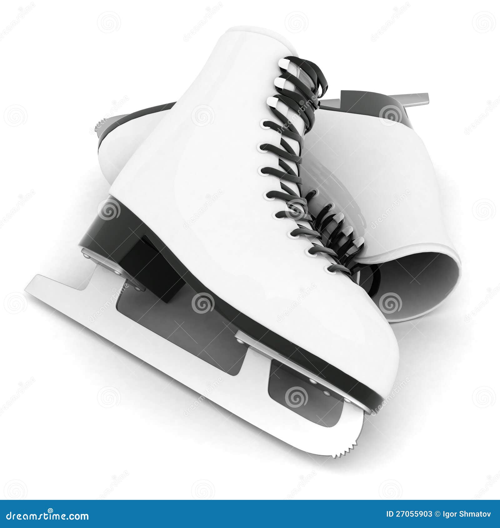 Patins Pour La Figure Patinage Illustration Stock - Illustration du ...