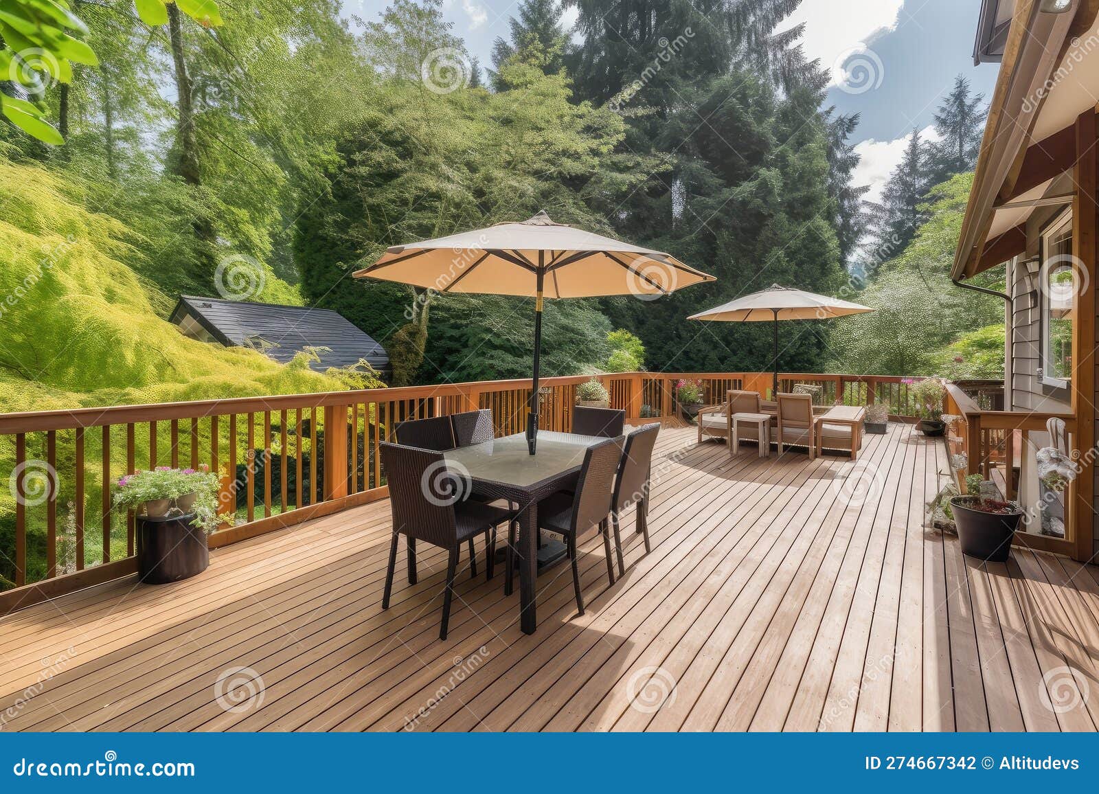 Patio Deck with Outdoor Dining Area, Perfect for Entertaining Guests ...