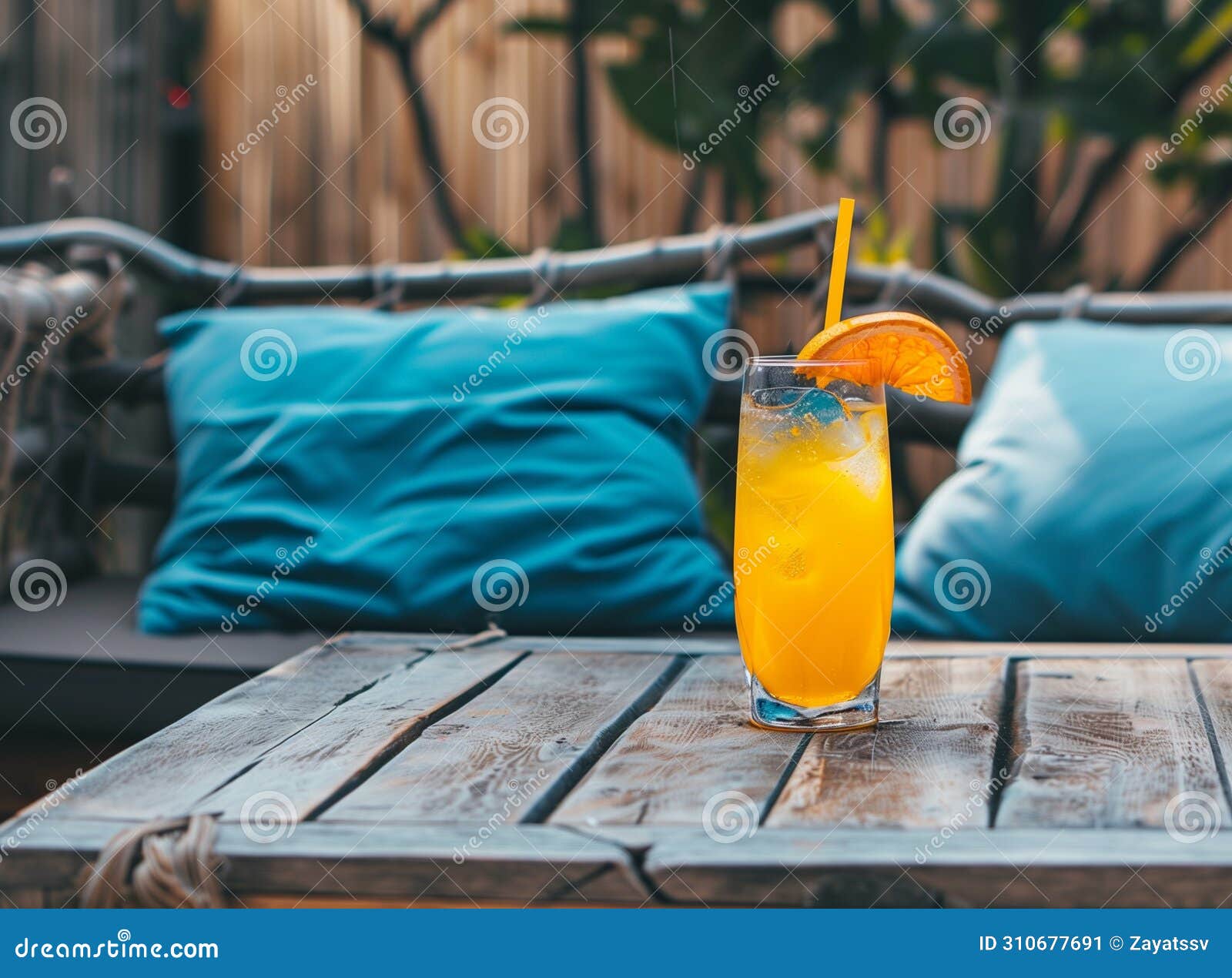 Patio Drink on the Summer Background Stock Image - Image of liquid ...
