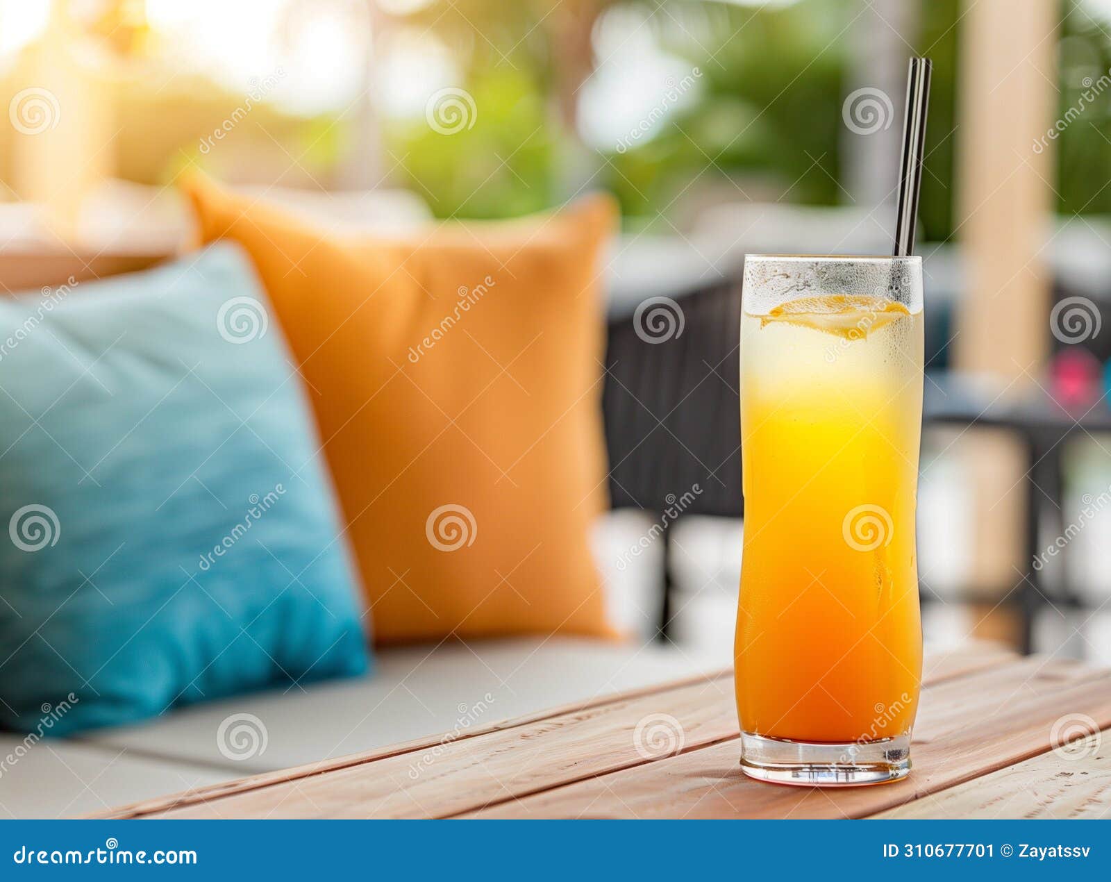 Patio Drink on the Summer Background Stock Image - Image of soda, cold ...