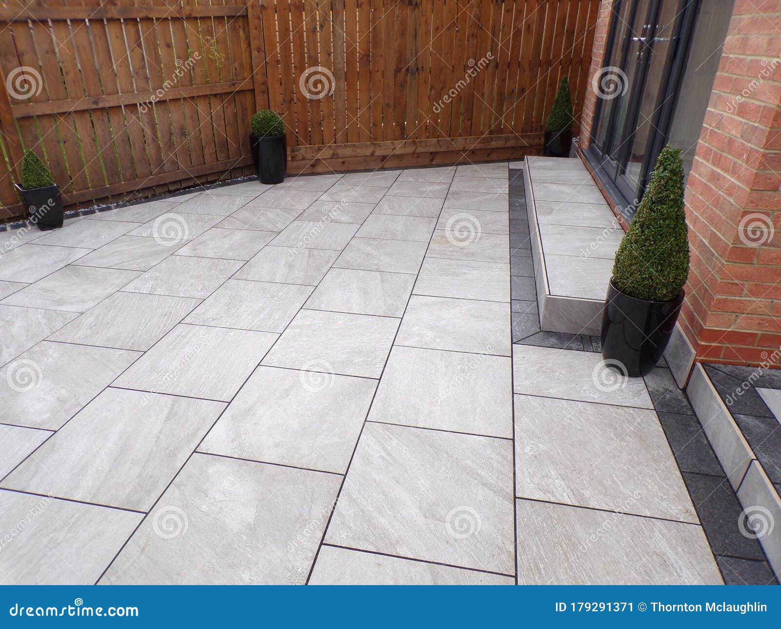 Patio stock image. Image of steps, porcelain, border - 179291371