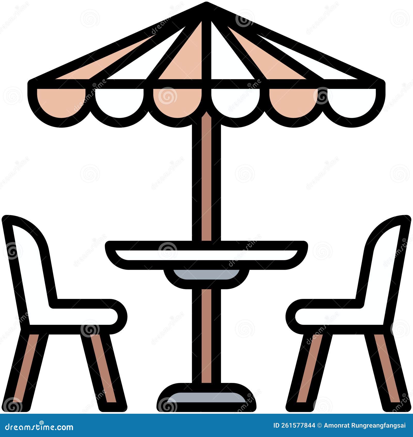 Patio Table Icon, Coffee Shop Related Vector Stock Vector ...