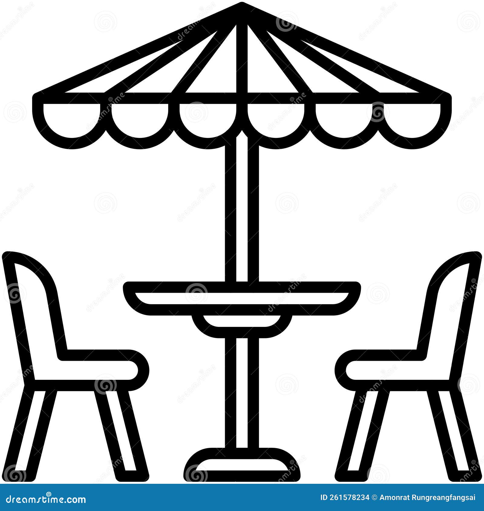 Patio Table Icon, Coffee Shop Related Vector Stock Vector ...