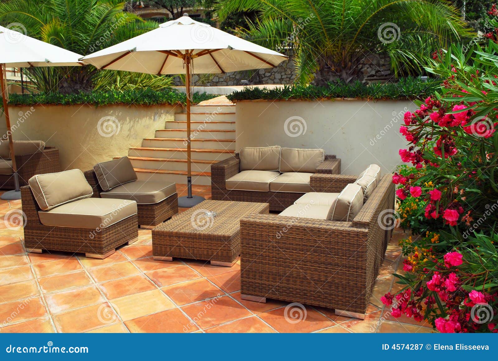 Patio of a villa stock image. Image of colorful, france - 4574287