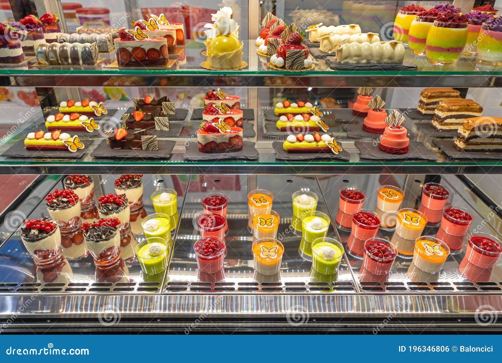 Patisserie Display stock photo. Image of sweets, frosting - 196346806