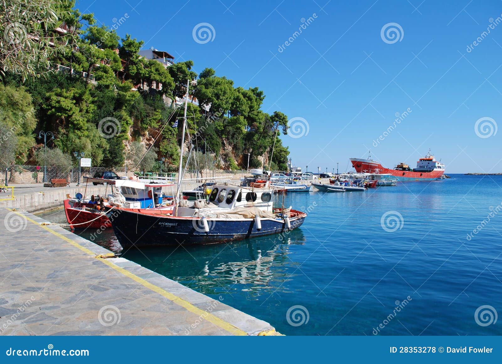 Patitiri Harbour, Alonissos Island Editorial Stock Photo - Image of ...