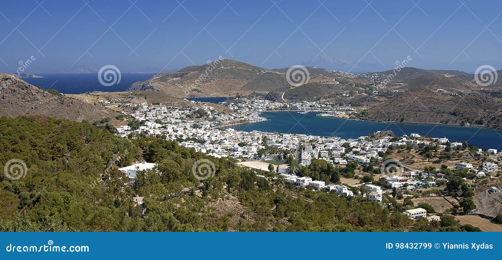 Patmos Island,Greece. editorial stock image. Image of scala - 98432799
