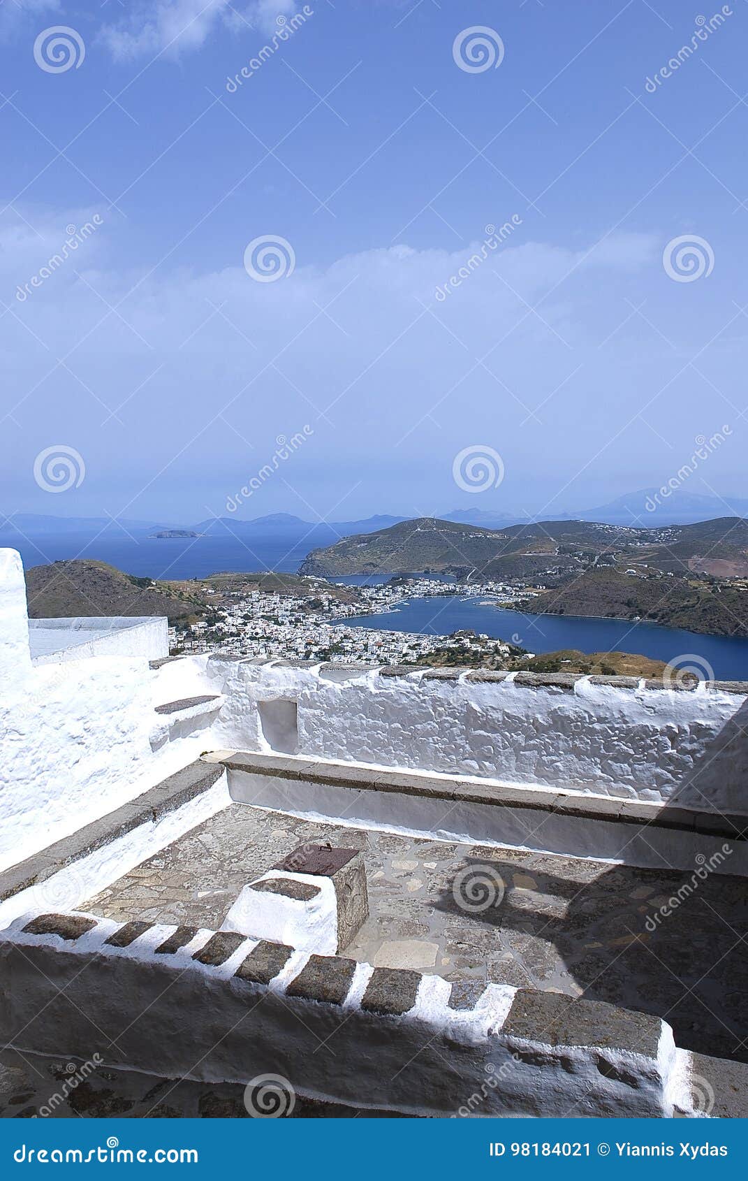 Patmos island Greece editorial photo. Image of small - 98184021