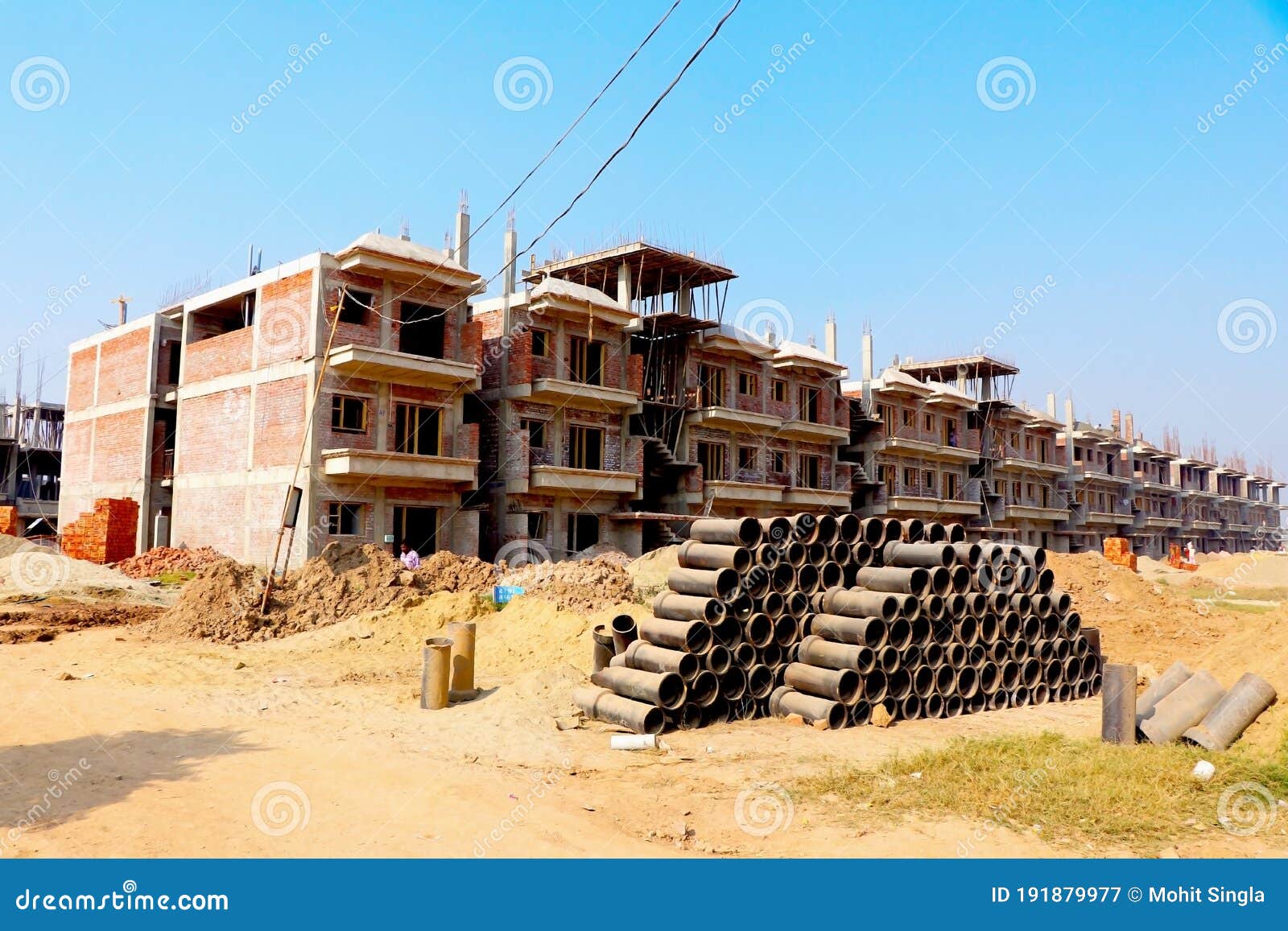 Patna, Bihar, India,- January 2020 : View of an New Development Area in ...
