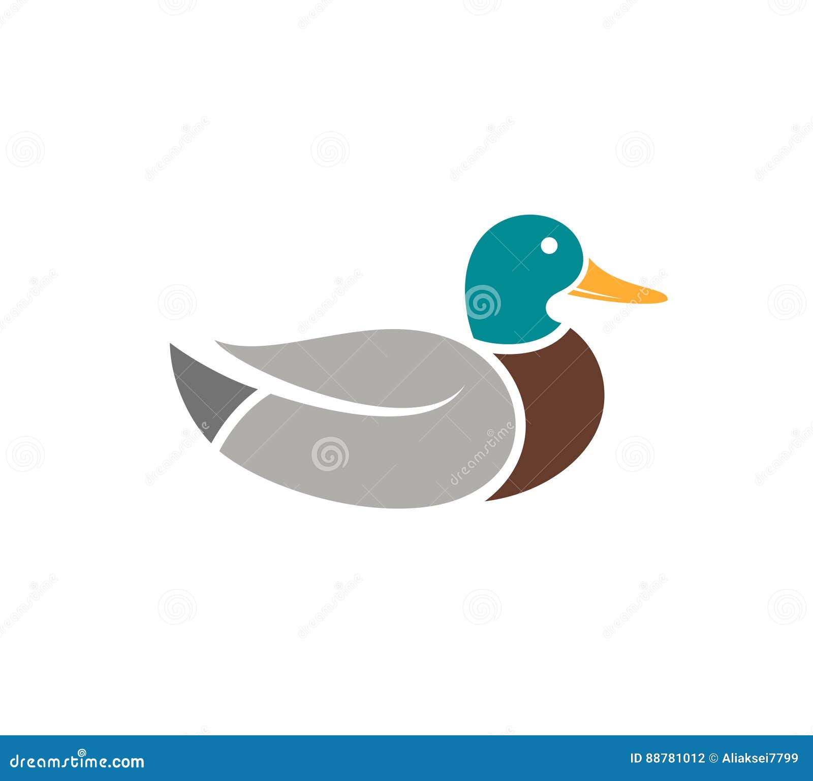 Pato ilustración del vector. Ilustración de insignia - 88781012