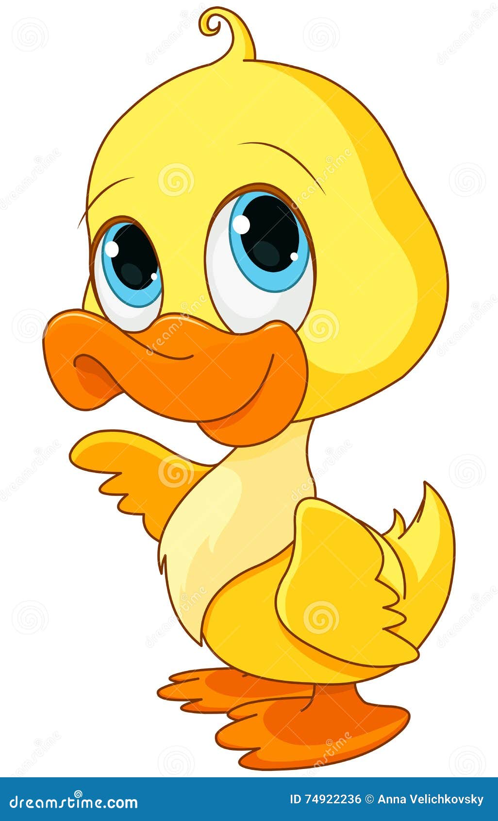 Pato do bebê ilustração do vetor. Ilustração de patinho - 74922236