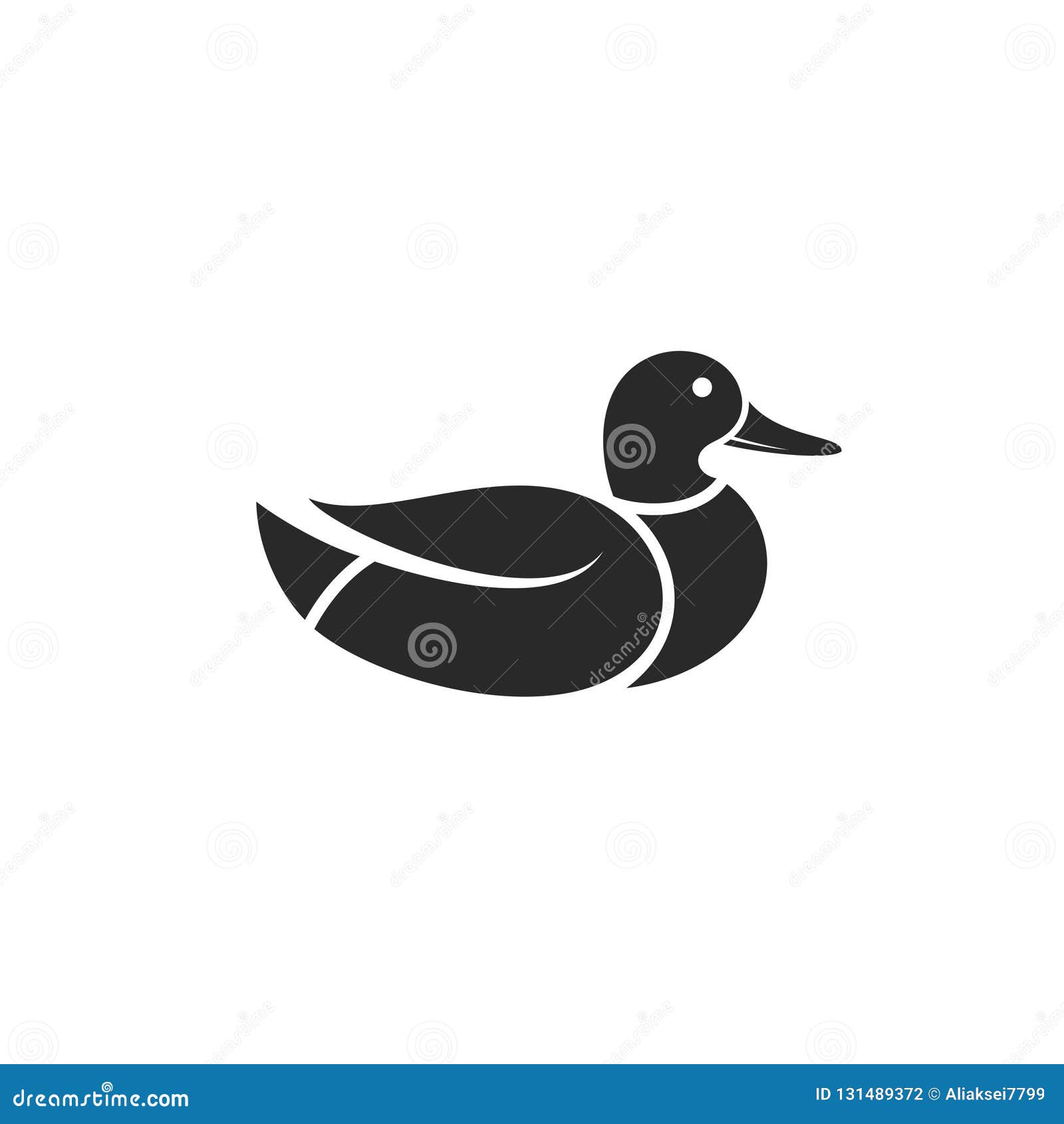 Pato Icono aislado ilustración del vector. Ilustración de aislado ...