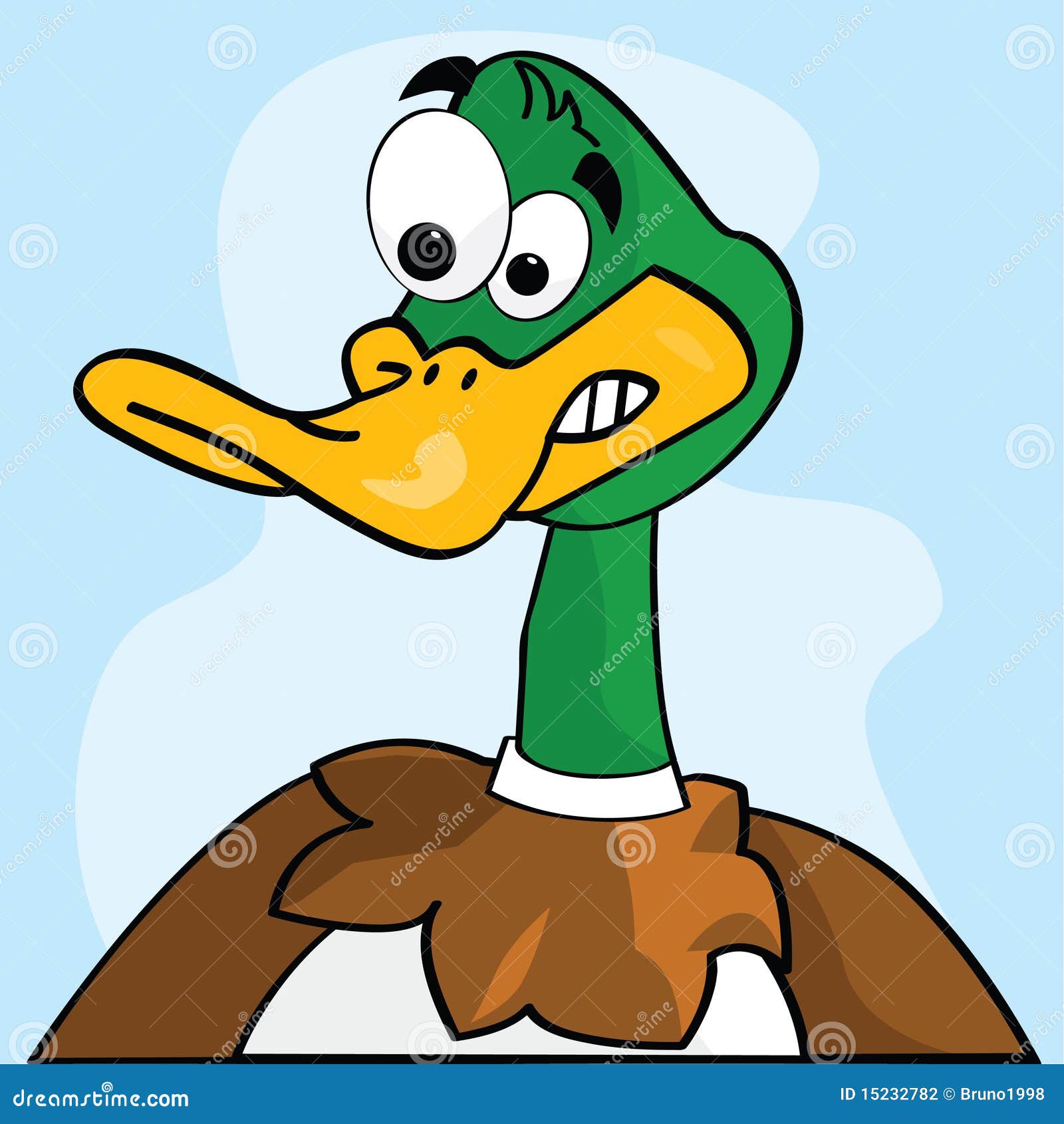 Pato Scared ilustração do vetor. Ilustração de cartoon - 15232782