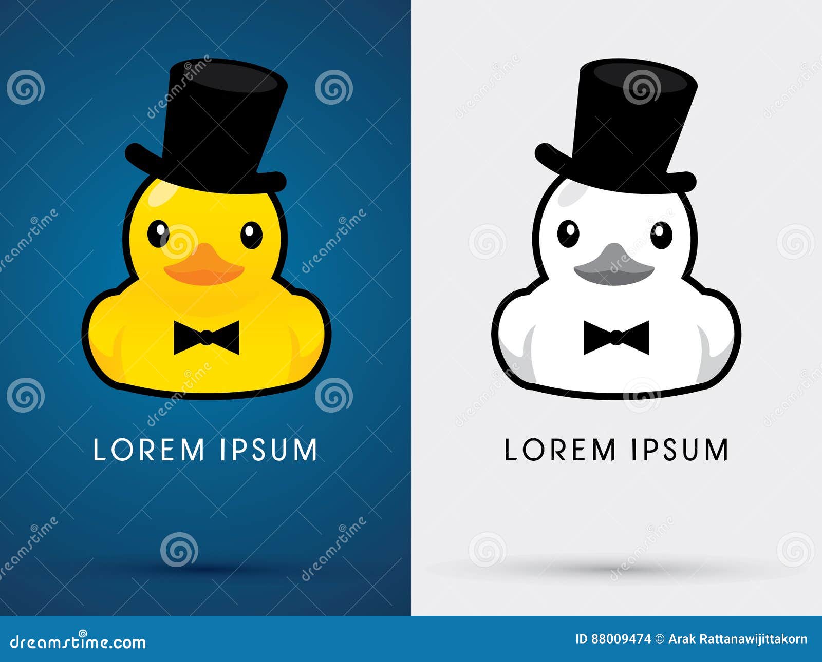 Pato, sombrero y smoking ilustración del vector. Ilustración de moderno ...