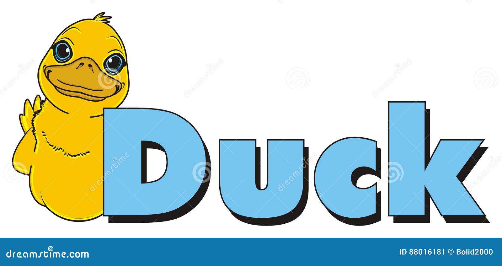 Pato y pato de la palabra stock de ilustración. Ilustración de fondo ...