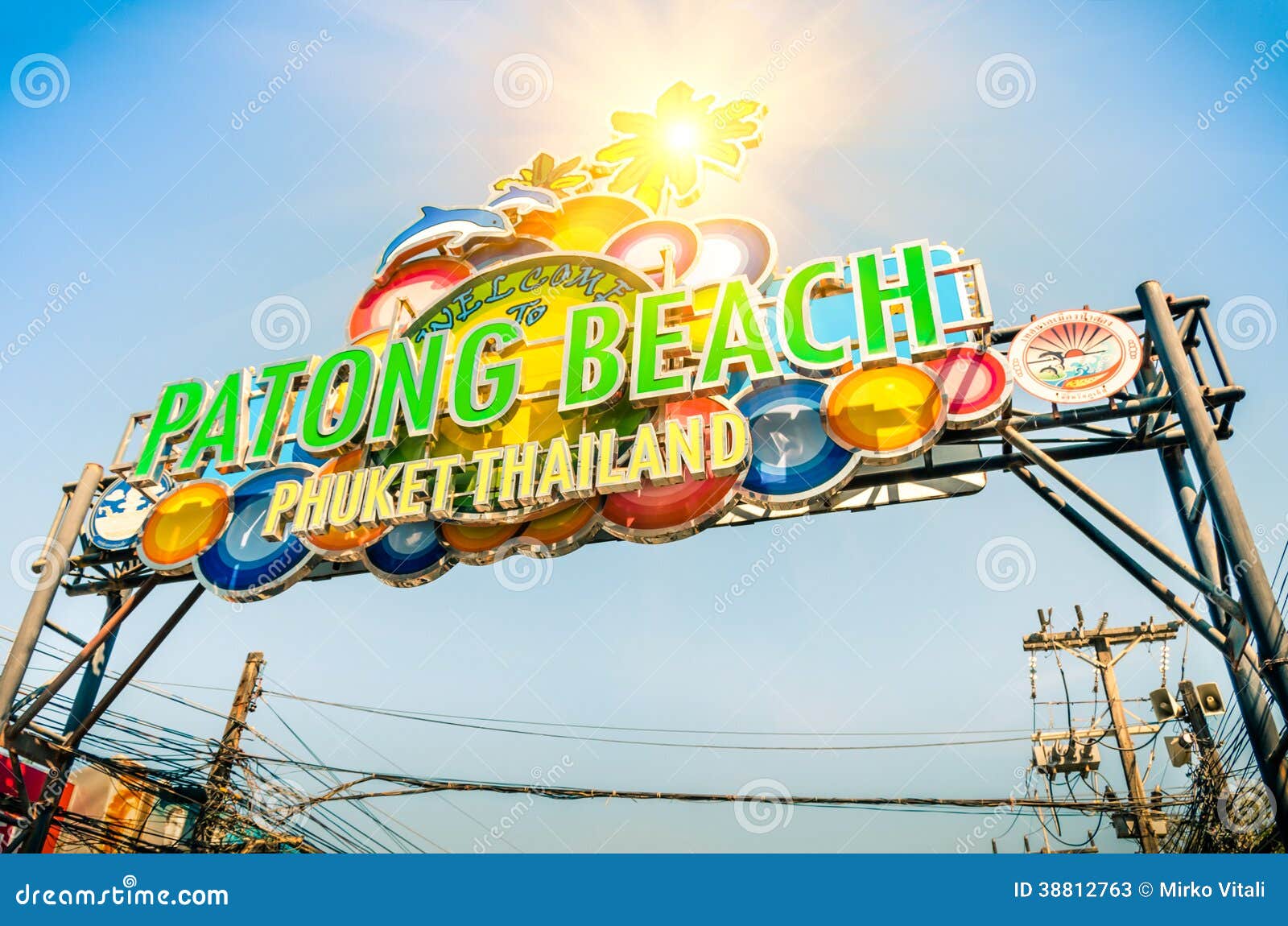 Patong Beach Welcom Sign in Phuket Thailand Editorial Stock Photo ...