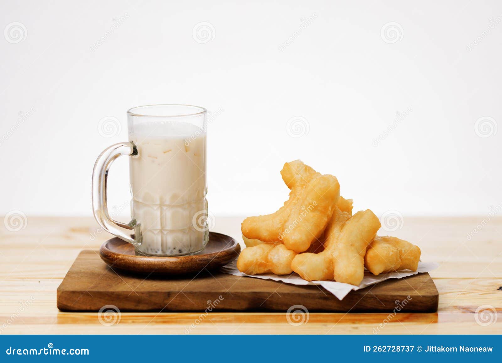 Patongo and Soy Milk Served on the Table Stock Image - Image of ...