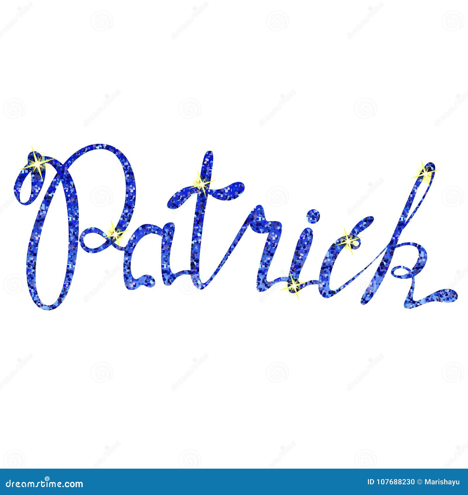 Patrick Name Lettering Tinsels Vector Illustration | CartoonDealer.com ...