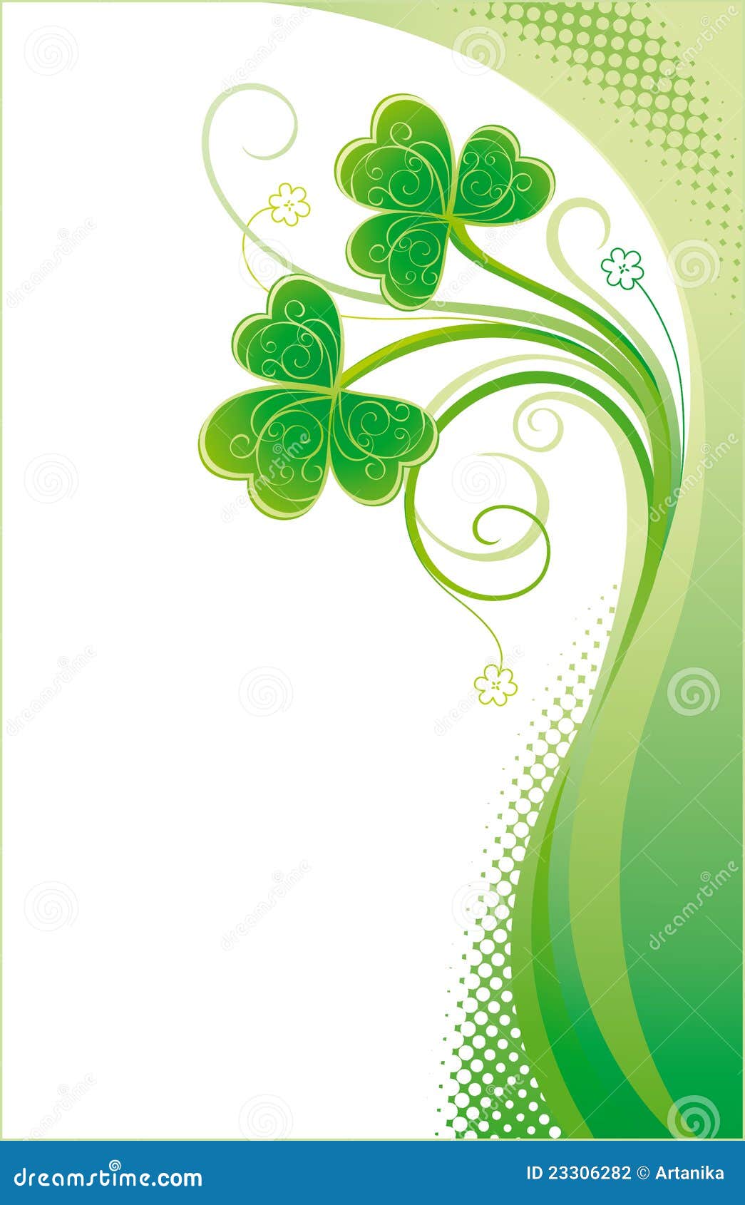 Patrick Spring Background with Shamrock Stock Vector - Illustration of ...