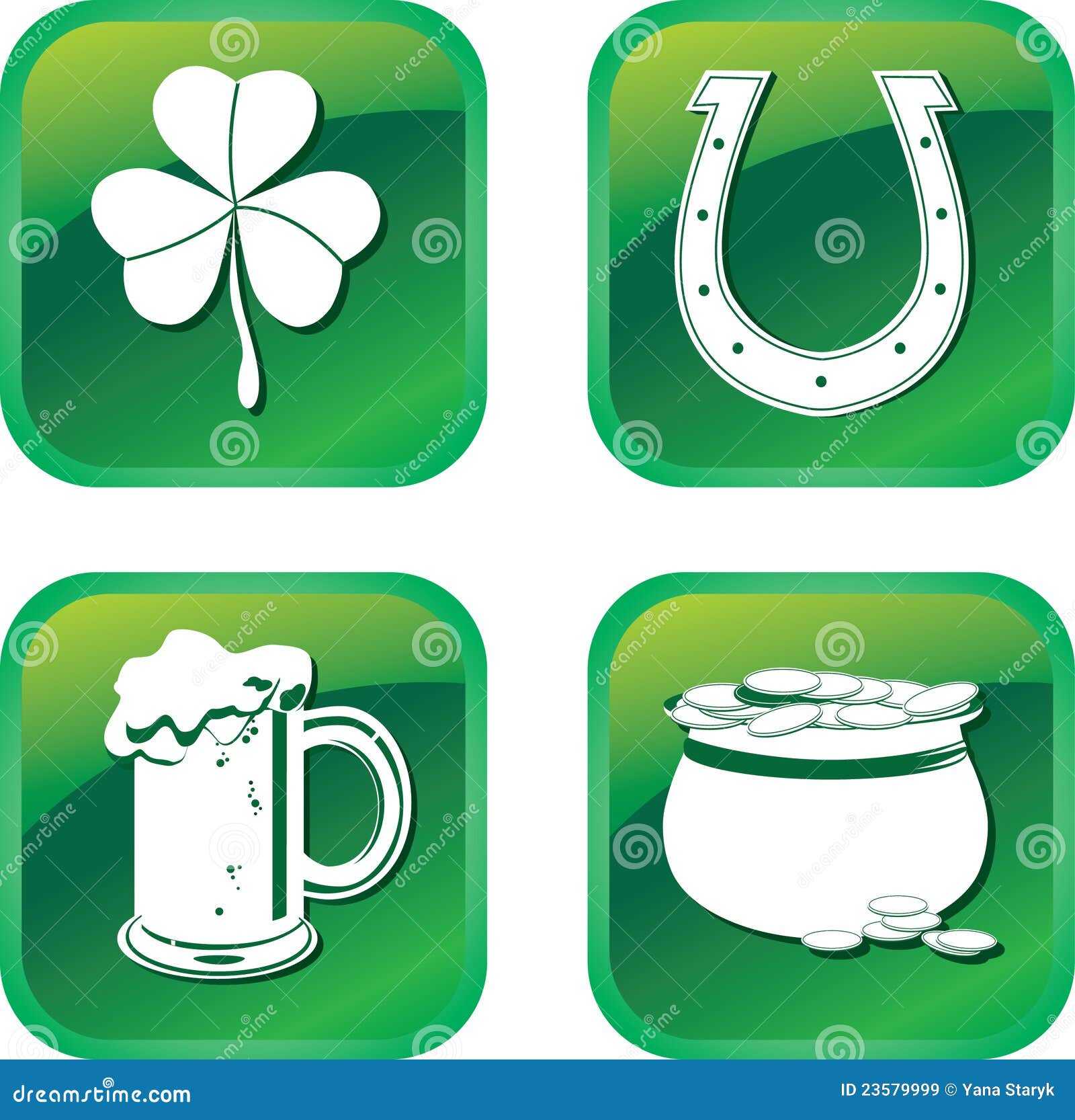 Patrick Symbols Icons Cartoon Vector | CartoonDealer.com #23579999