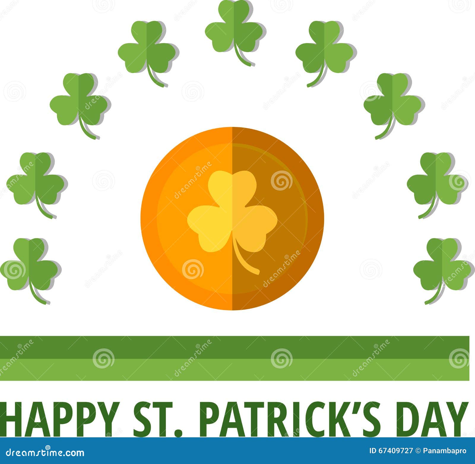 Patricks emblem stock vector. Illustration of icon, emblem - 67409727