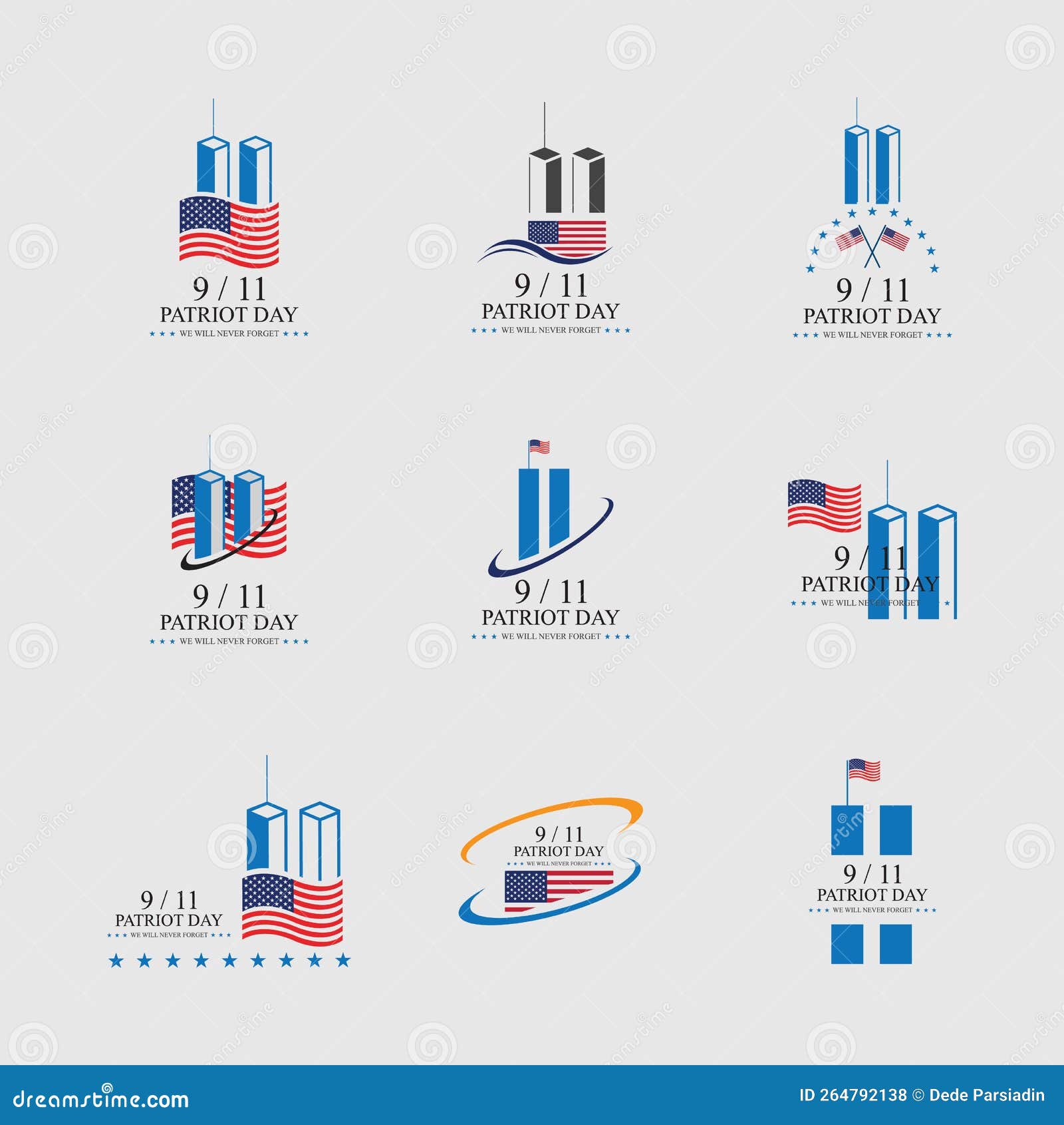 9-11 Patriot Day always Remember Logo Illustration Design Stock ...